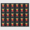 You Don't Like Puns Fry And Stop Me Dark BG Wrapping Paper | Zazzle