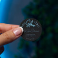 You Glow Girl Grad Blue Neon Script Graduation Classic Round Sticker ...