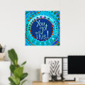 You Got This Inspiring Blue Modern School Poster | Zazzle