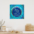 You Got This Inspiring Blue Modern School Poster | Zazzle