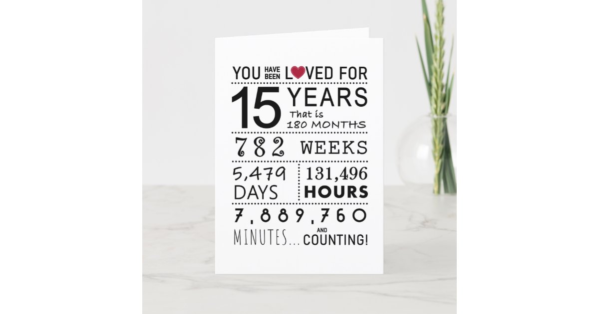 You Have Been Loved 15th Birthday Card | Zazzle