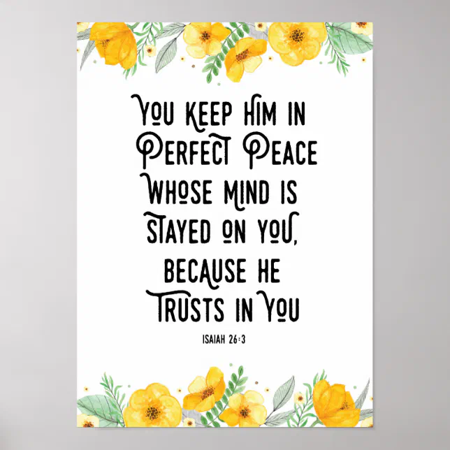 You Keep Him in Perfect Peace Poster | Zazzle