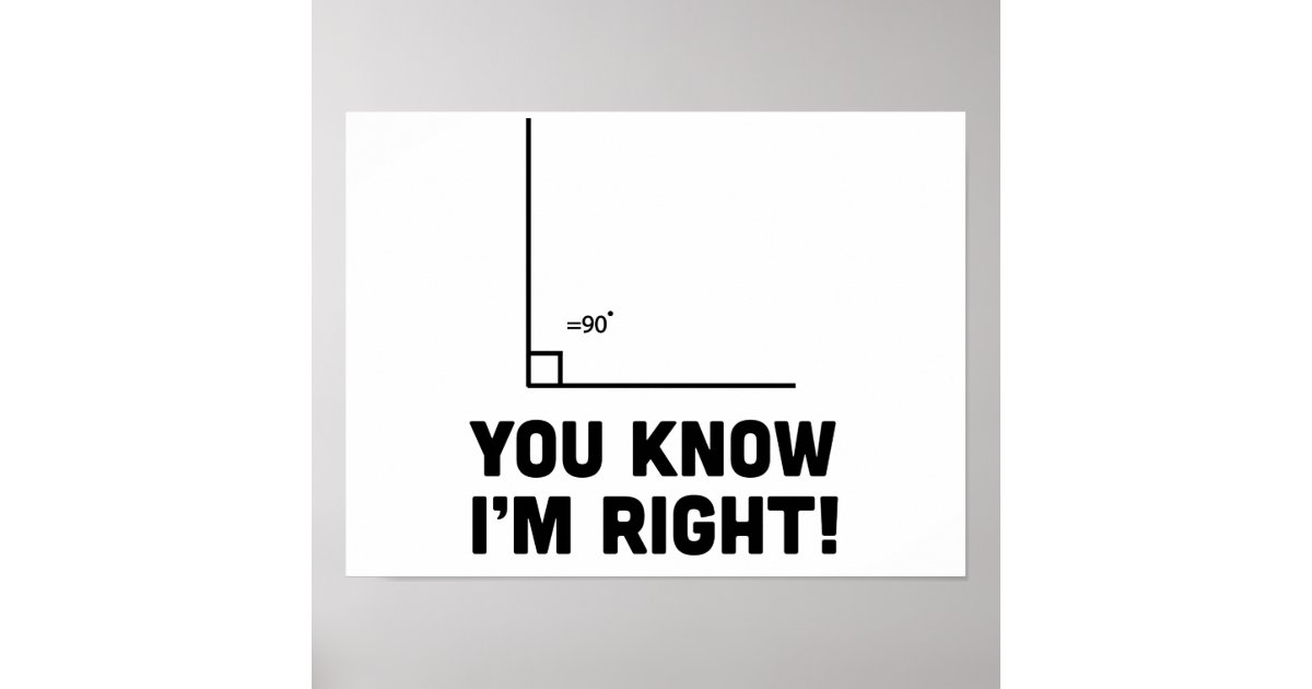 You Know I'm Right Poster | Zazzle.com