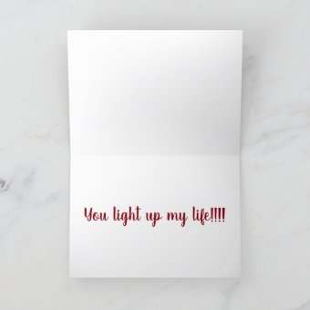 **YOU LIGHT UP MY LIFE** MERRY CHRISTMAS HOLIDAY CARD | Zazzle