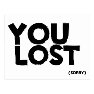 You Lost The Game Cards, You Lost The Game Card Templates, Postage ...