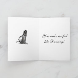 You make me feel like Dancing! Tap Dancing Cat Card | Zazzle