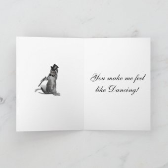 You make me feel like Dancing! Tap Dancing Cat Card | Zazzle