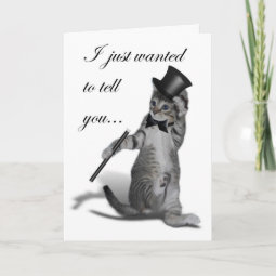You make me feel like Dancing! Tap Dancing Cat Card | Zazzle