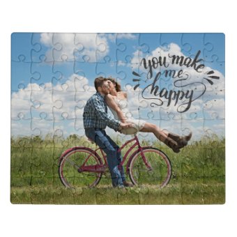 You Make Me Happy/Custom PHOTO Jigsaw Puzzle | Zazzle