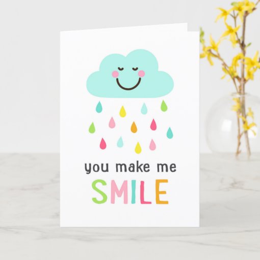 You make me smile friends friendship thank you card | Zazzle