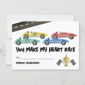 You Make My Heart Race Kids Valentine Day Card | Zazzle