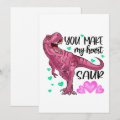 You Make My Heart Saur Dinosaur Valentine's Day Holiday Card | Zazzle
