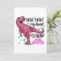 You Make My Heart Saur Dinosaur Valentine's Day Holiday Card | Zazzle
