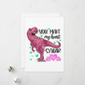 You Make My Heart Saur Dinosaur Valentine's Day Holiday Card | Zazzle