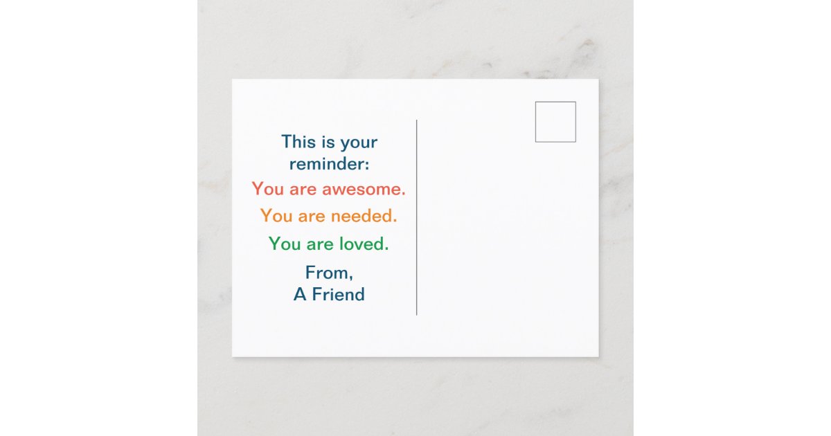 You Matter Anonymous "Secret Sender" Postcard | Zazzle