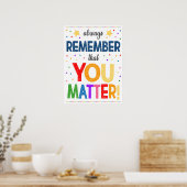 You Matter Rainbow Classroom Poster | Zazzle