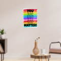 You Matter Rainbow Watercolor Poster | Zazzle