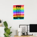 You Matter Rainbow Watercolor Poster | Zazzle