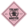 You May Call Me Master Funny Modern Pink Class Graduation Cap Topper ...