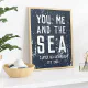 You, Me and the Sea Personalized Beach House Poster | Zazzle