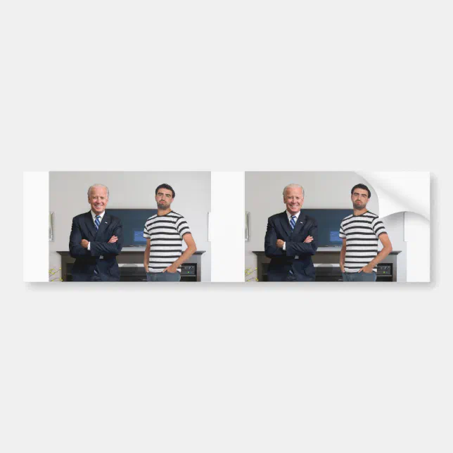 You Met President Joe Biden | Add Your Photo Bumper Sticker | Zazzle
