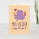 You Octopi My Heart Octopus Funny Valentine's Day Holiday Card | Zazzle