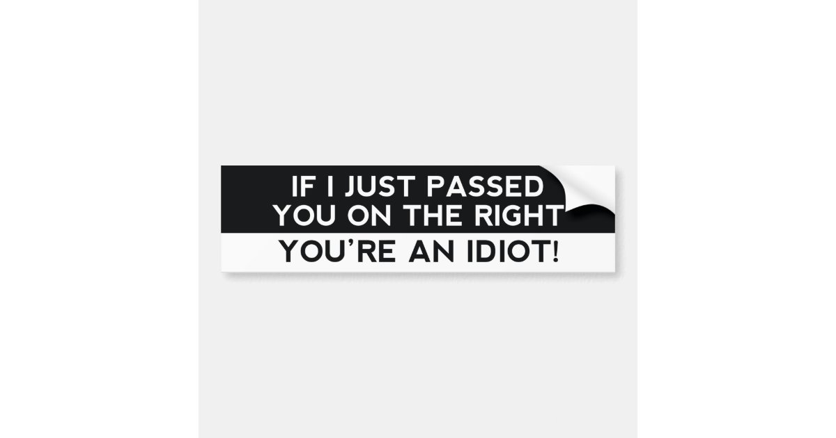 You’re An Idiot! Bumper Sticker | Zazzle