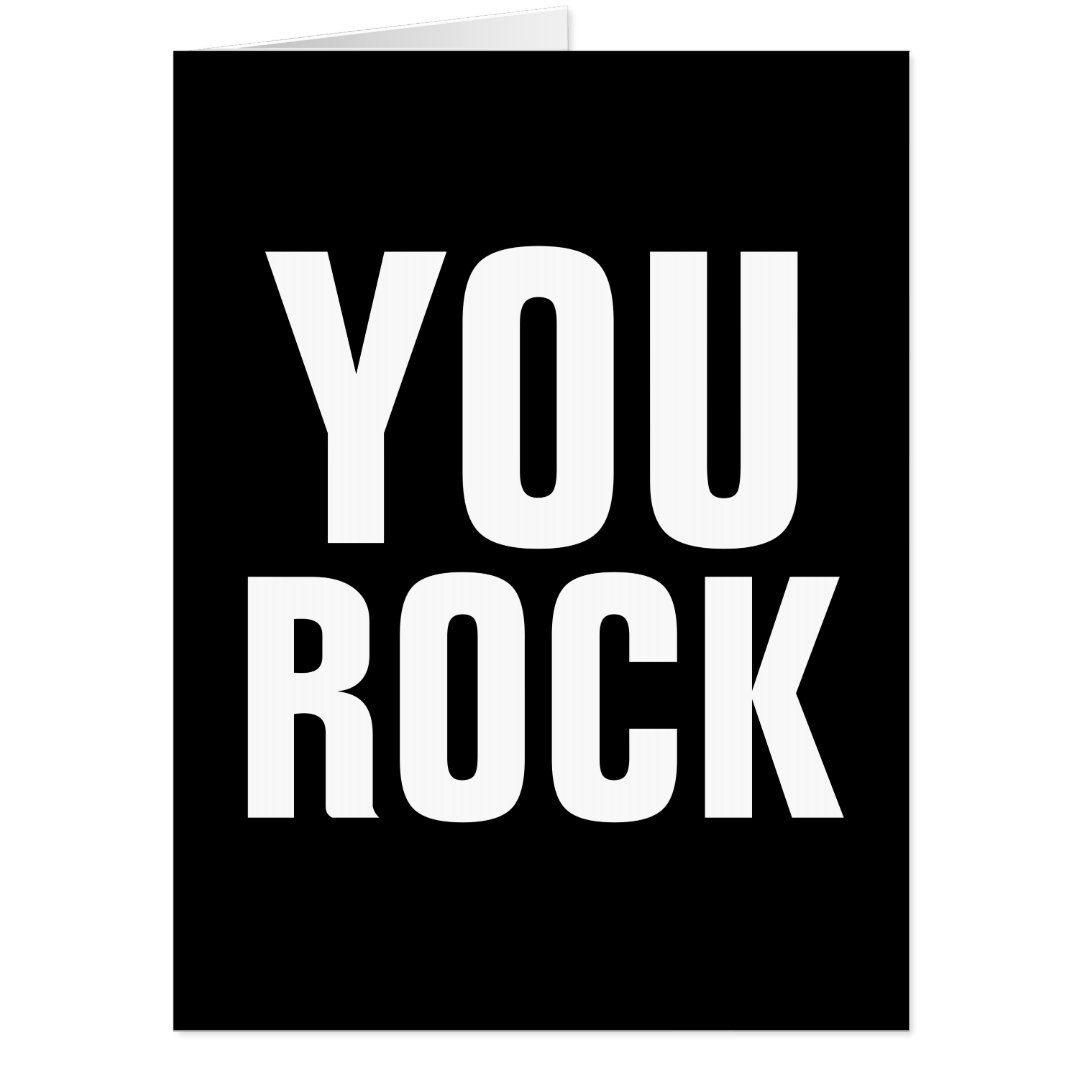 YOU ROCK BLANK JUMBO HUGE CARDS | Zazzle