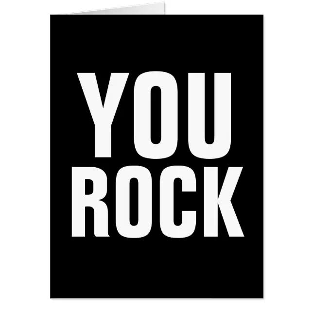 YOU ROCK BLANK JUMBO HUGE CARDS | Zazzle