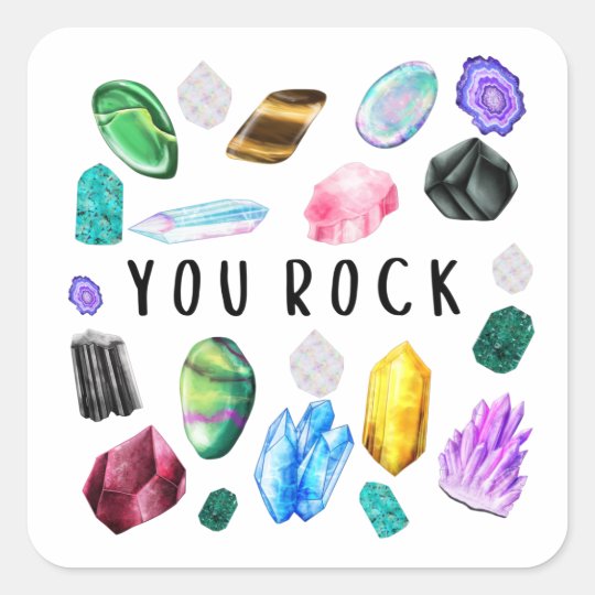 You Rock Crystal Stickers | Zazzle.com