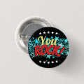 You Rock employee recognition award button | Zazzle