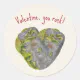 You Rock Heart Kids Classroom Valentine Classic Round Sticker | Zazzle