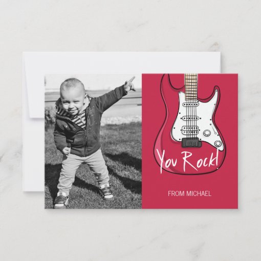 You Rock Kids Classroom Valentine Photo Card | Zazzle