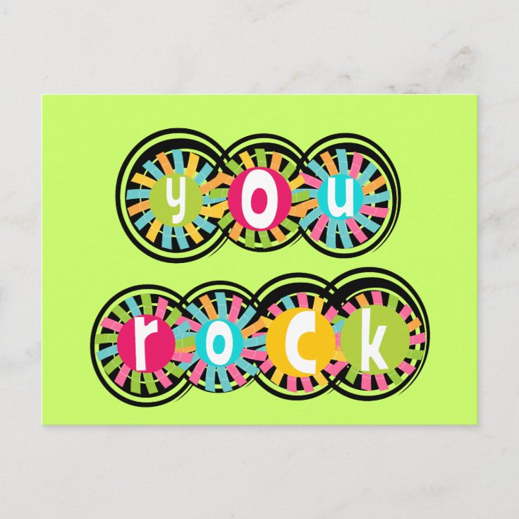 You Rock Postcard | Zazzle