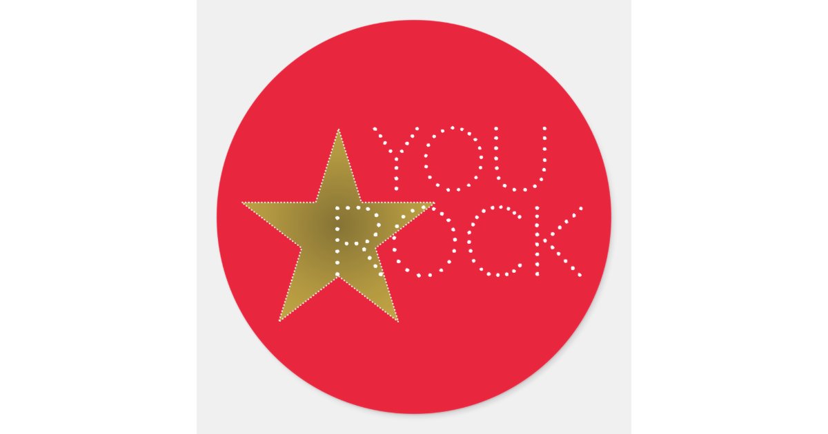 You Rock Star Movie Red Carpet Birthday Party Classic Round Sticker ...