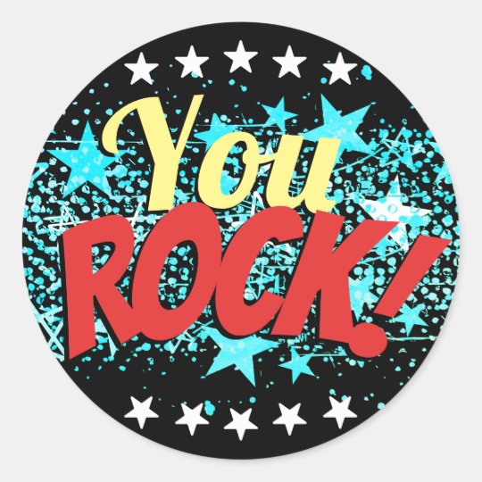 You Rock stars employee recognition stickers | Zazzle.com