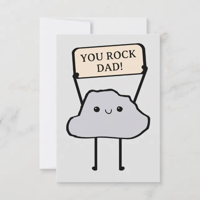 YOU ROCK THANK YOU CARD | Zazzle