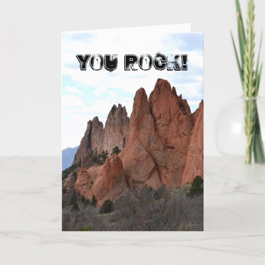 You Rock Thank You Card | Zazzle.com