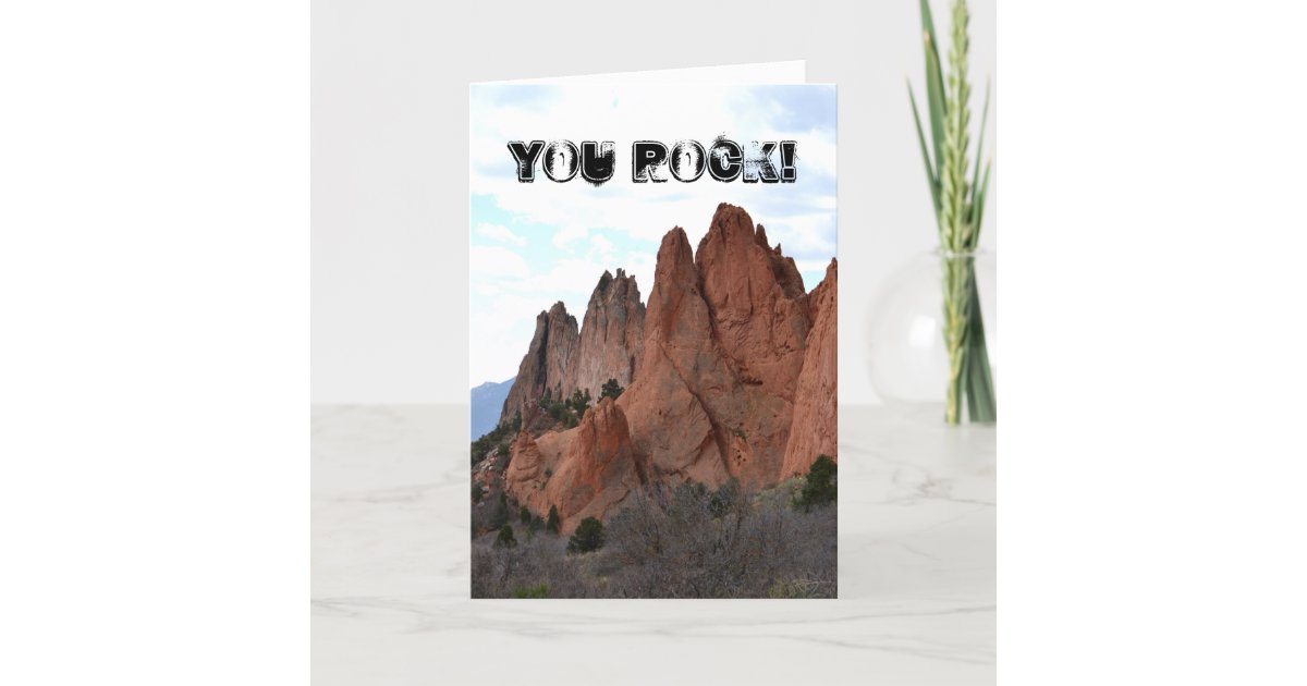 You Rock Thank You Card | Zazzle