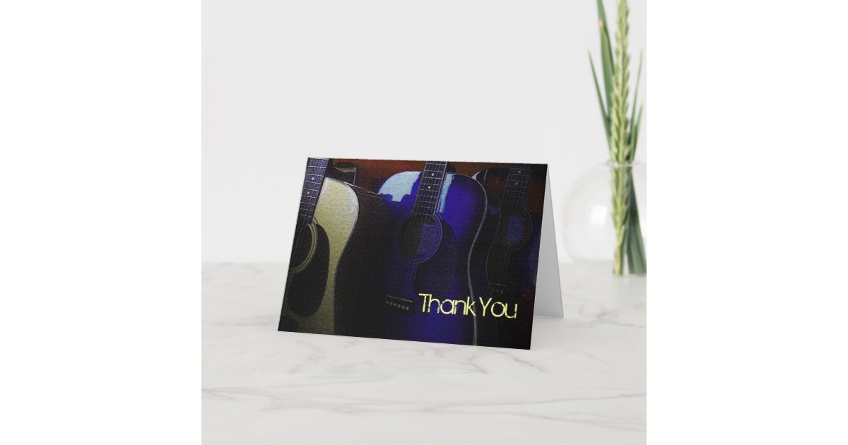 You Rock! Thank You Greeting Card | Zazzle