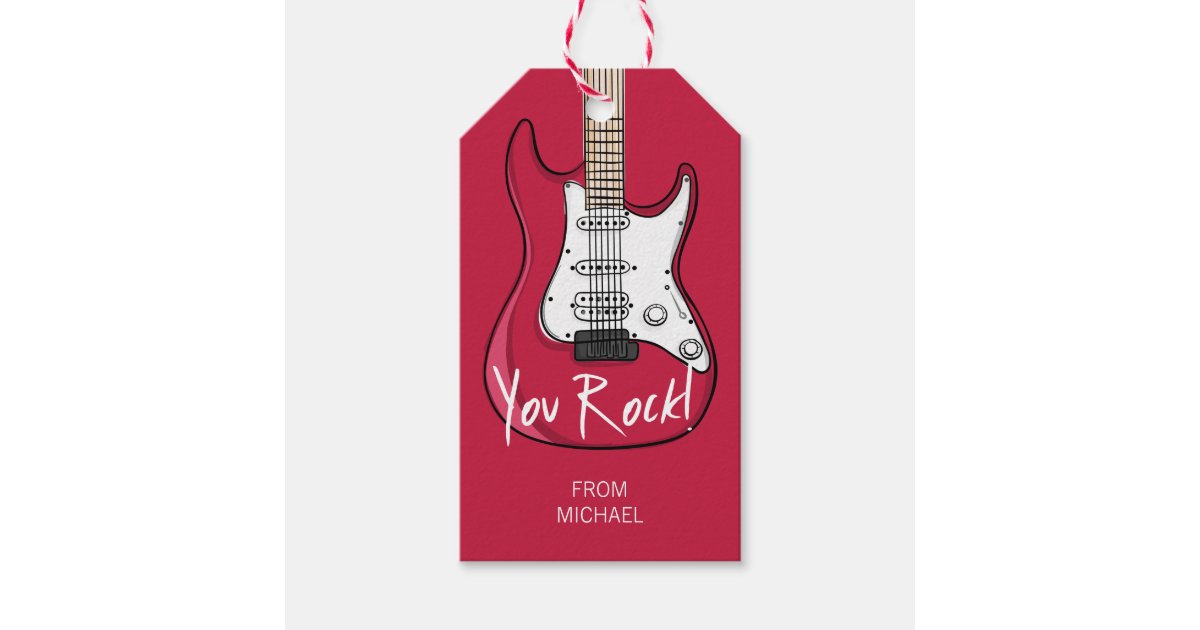 You Rock Valentine's Day Gift Tags | Zazzle
