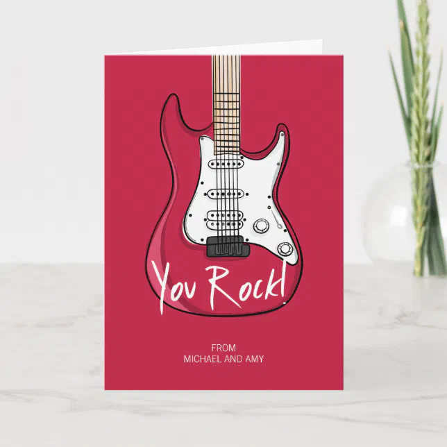 You Rock Valentine's Day Greeting Card | Zazzle