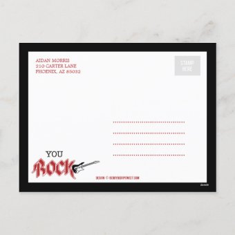 You Rock! Valentine's Day Post Card | Zazzle