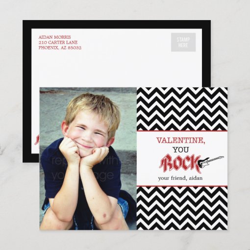 You Rock! Valentine's Day Post Card | Zazzle