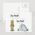 You Rock, You Rule Postcard | Zazzle