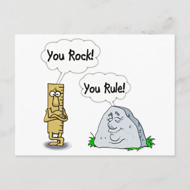You Rock, You Rule Postcard | Zazzle