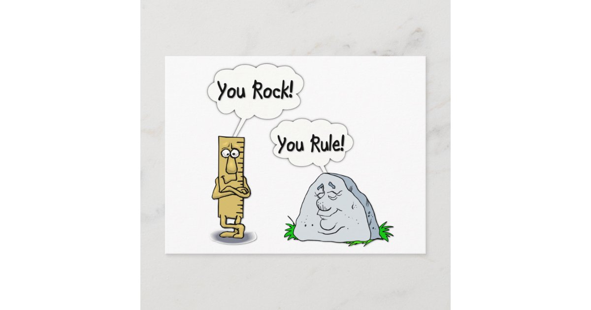 You Rock, You Rule Postcard | Zazzle