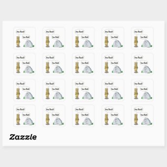 You Rock, You Rule Square Sticker | Zazzle