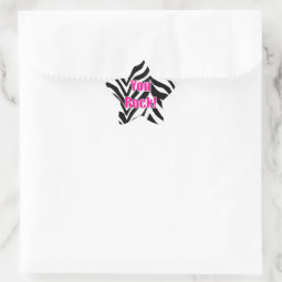 You Rock! Zebra Print Star Star Sticker | Zazzle