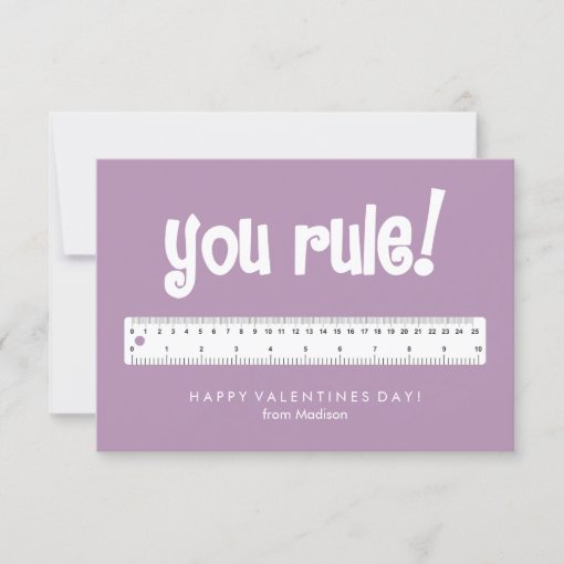You Rule! Kids Classroom Valentines Invitation | Zazzle
